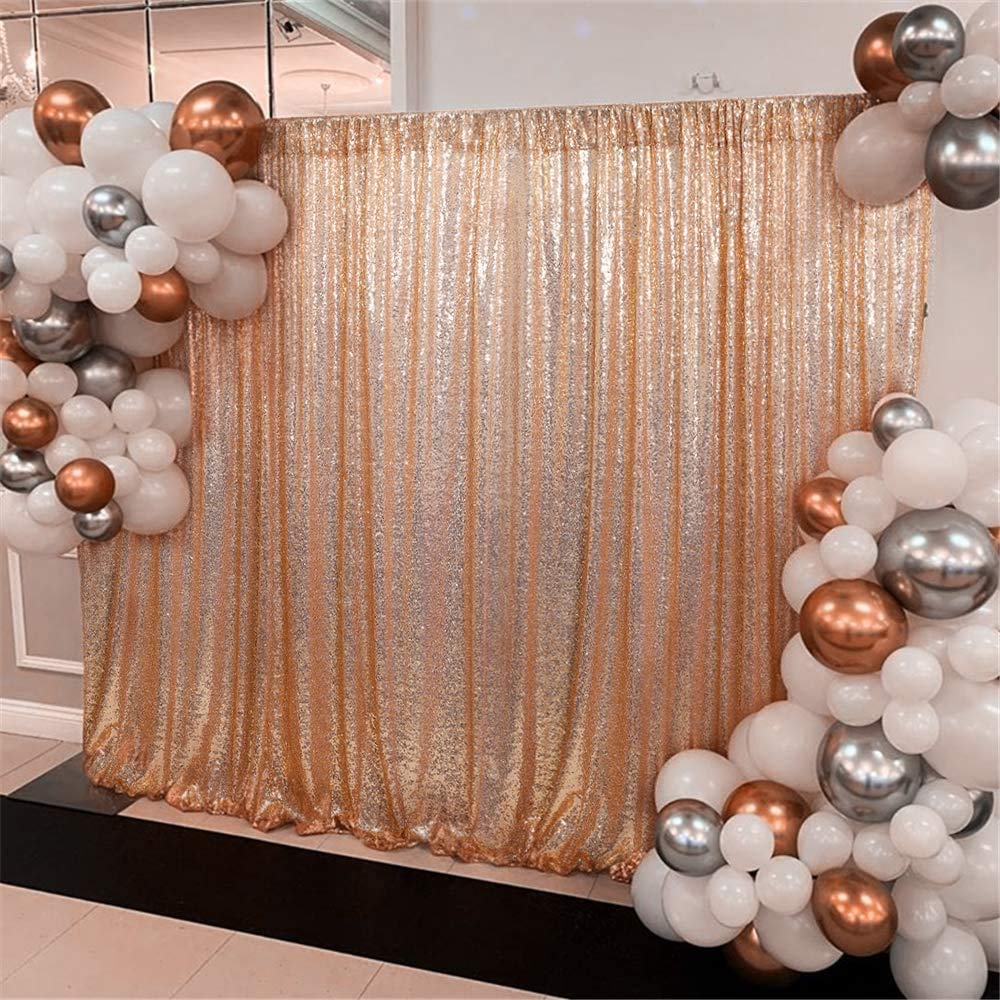 Buy B-COOL Sequin Backdrop 8ft x 8ft Glitter Background Curtain ...
