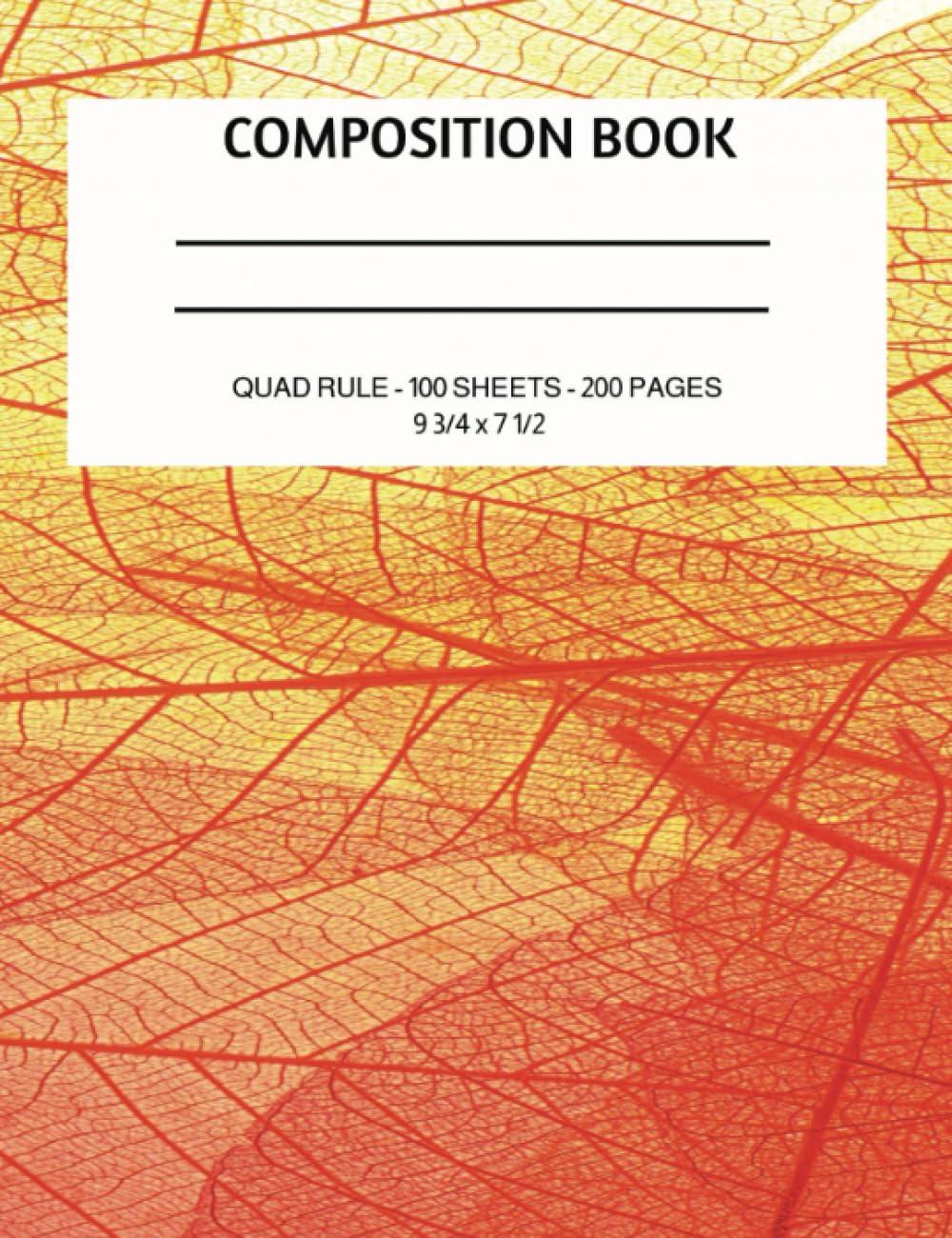 Amazon.com: Composition Book, Quad Ruled, Graph Paper, 100 sheets, 200 ...