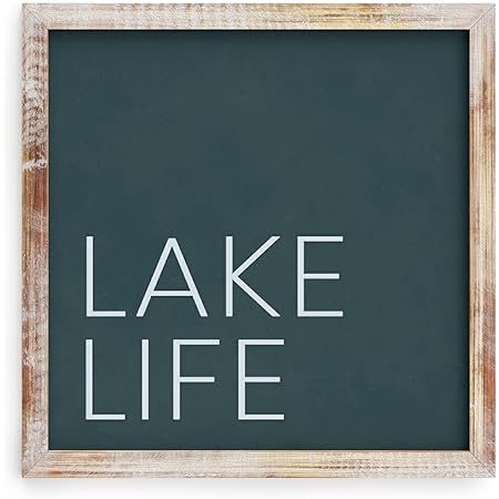 Amazon.com: Barnyard Designs 'Lake Sign' Lake House Decor for the Home ...