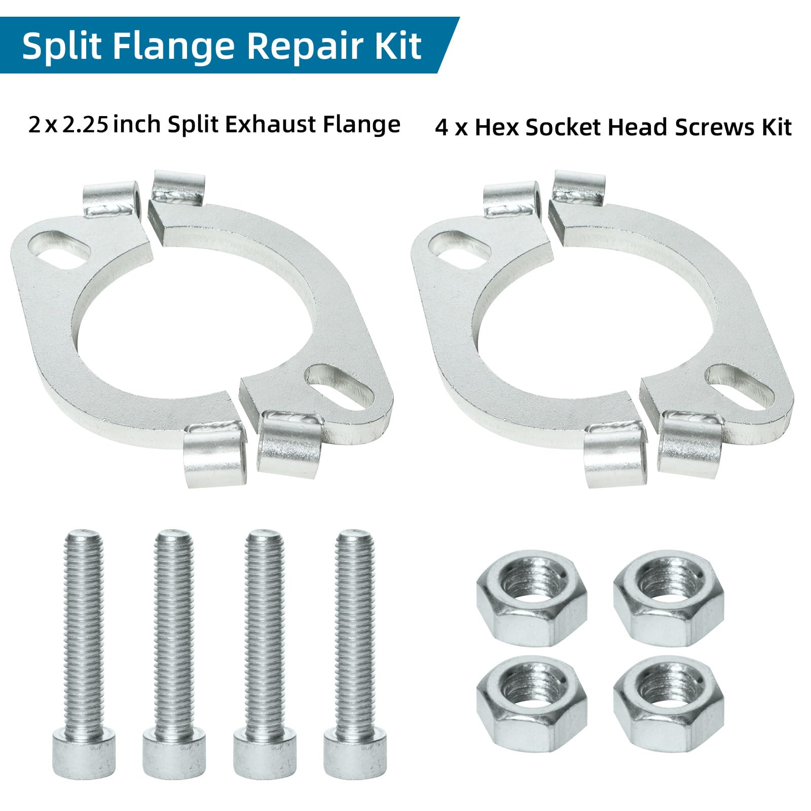 Snapklik.com : 2-1/4 Inch Split Flange Repair Kit, 2 Bolt 2.25"/57mm ...