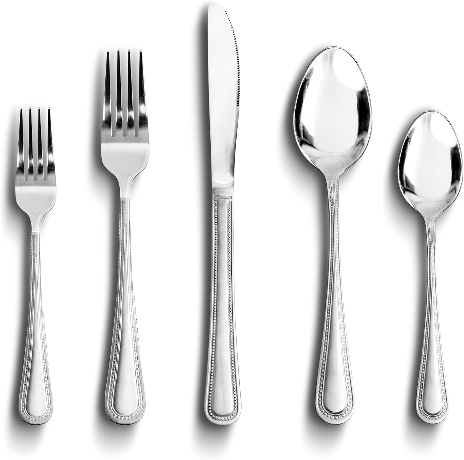 Amazon.com: 20-Piece Stainless Steel Silverware Set for 4, Heavy Duty ...