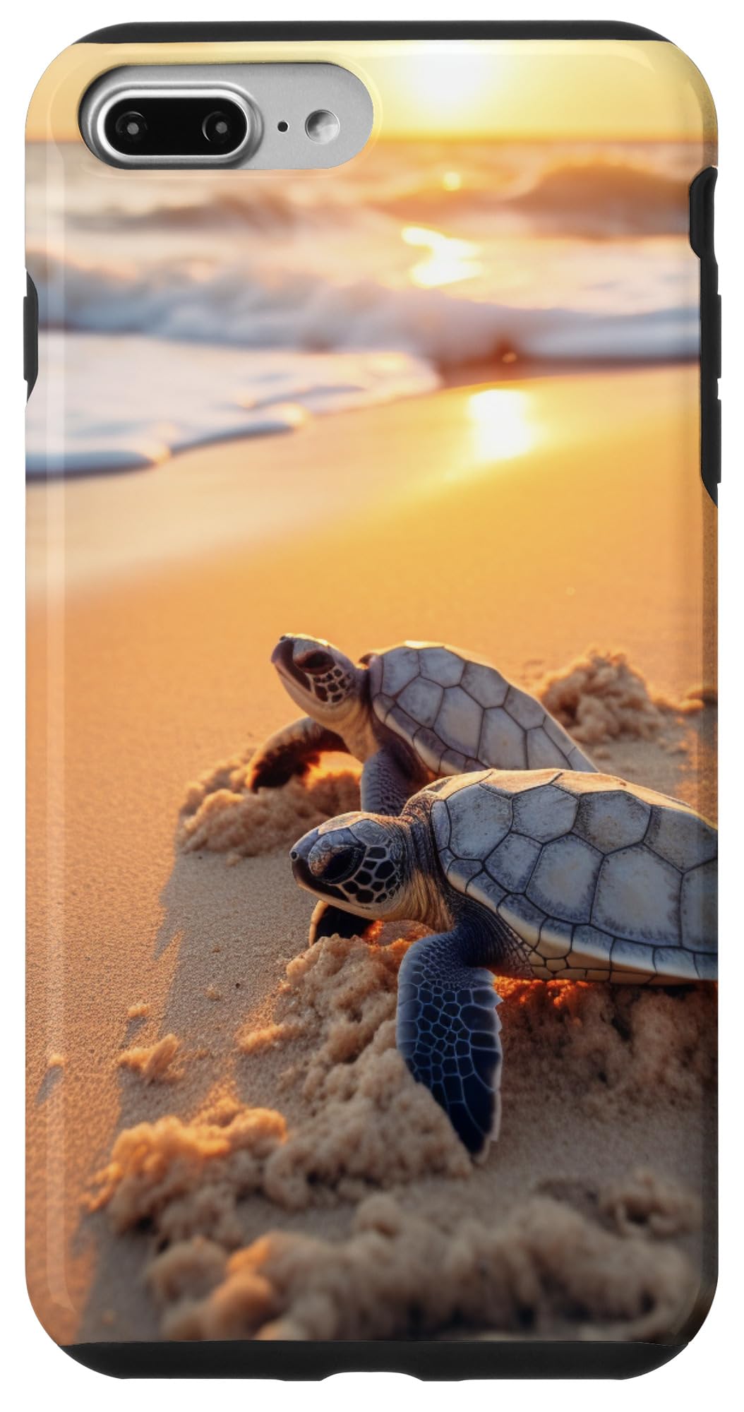 Amazon.com: iPhone 7 Plus/8 Plus Baby Green Sea Turtles Design Ocean ...