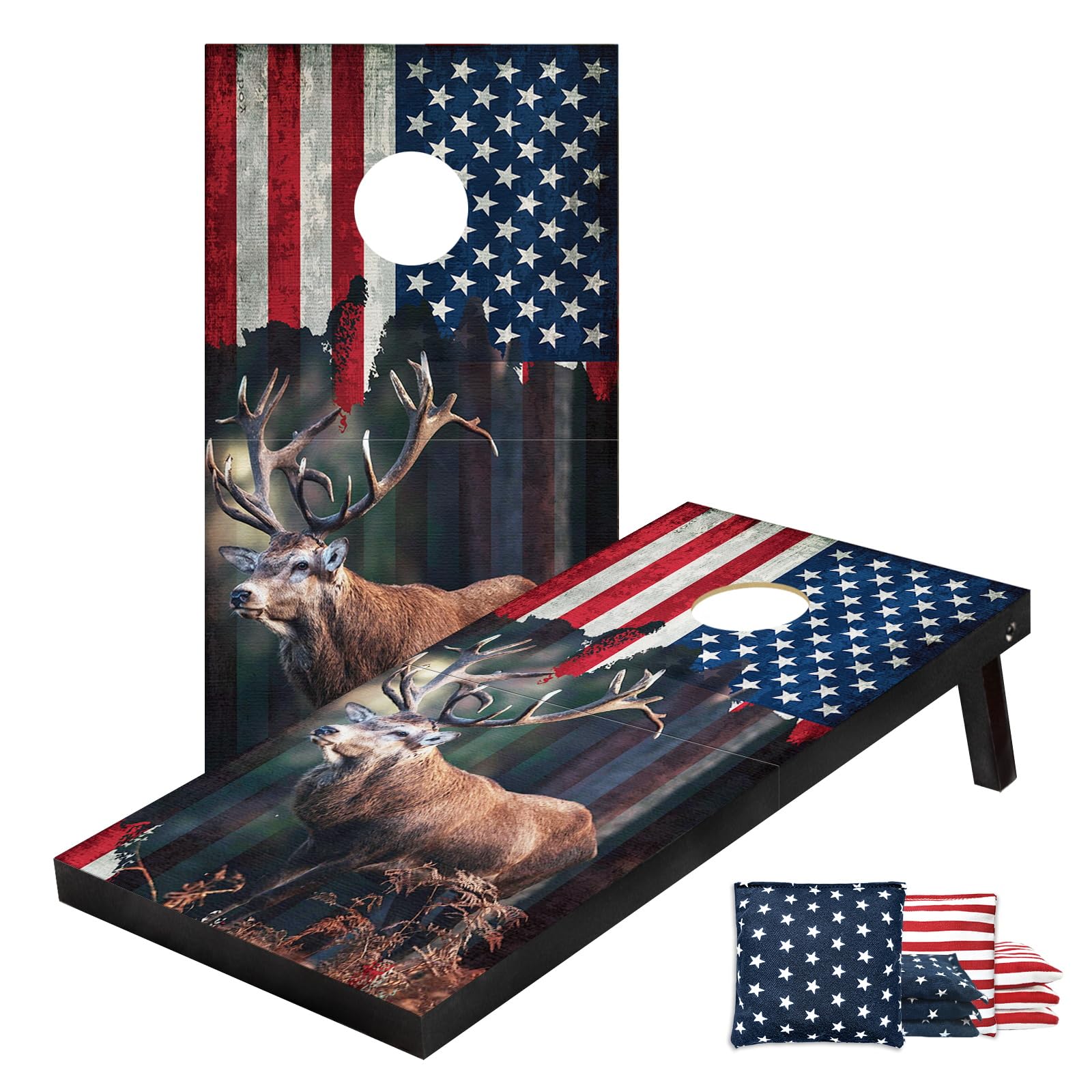 Snapklik.com : Nattork Cornhole Board Set - Wooden Regulation Size 4x2 ...