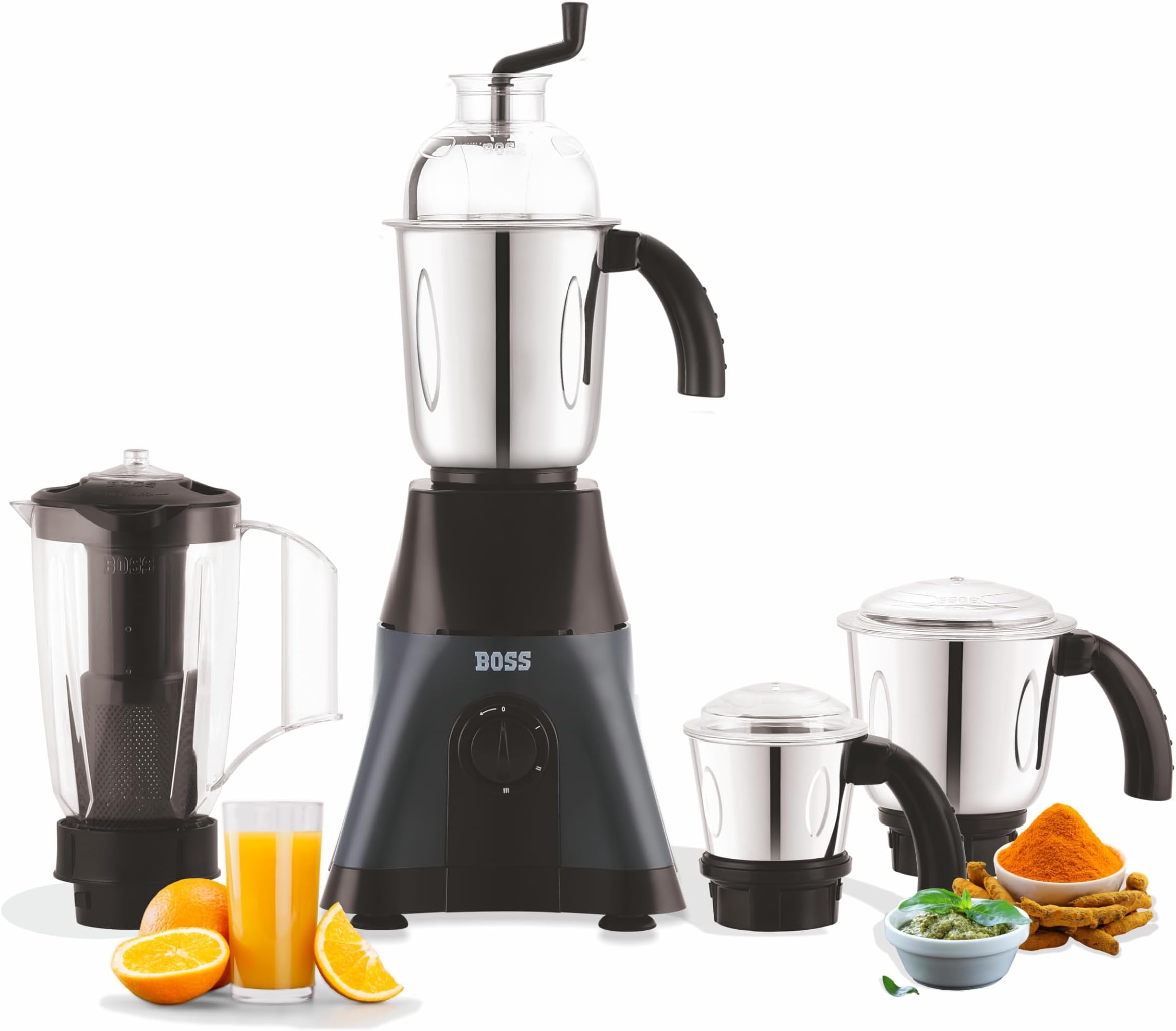 Buy BOSS Nutri Glory 800 Watts Juicer/Mixer/Grinder/Smoothie Maker, 2 ...