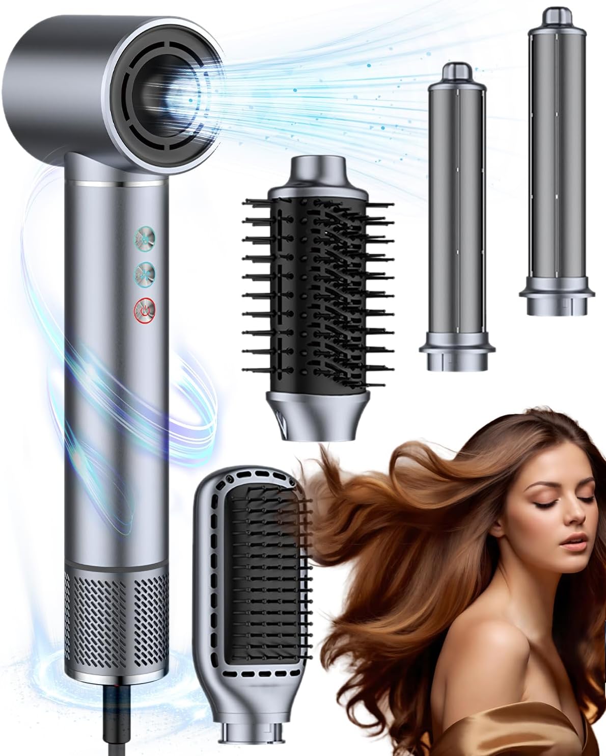 Amazon.com : Dryhsip 5 in 1 Hair Dryer Brush Hair Styling Tool Set Hot ...