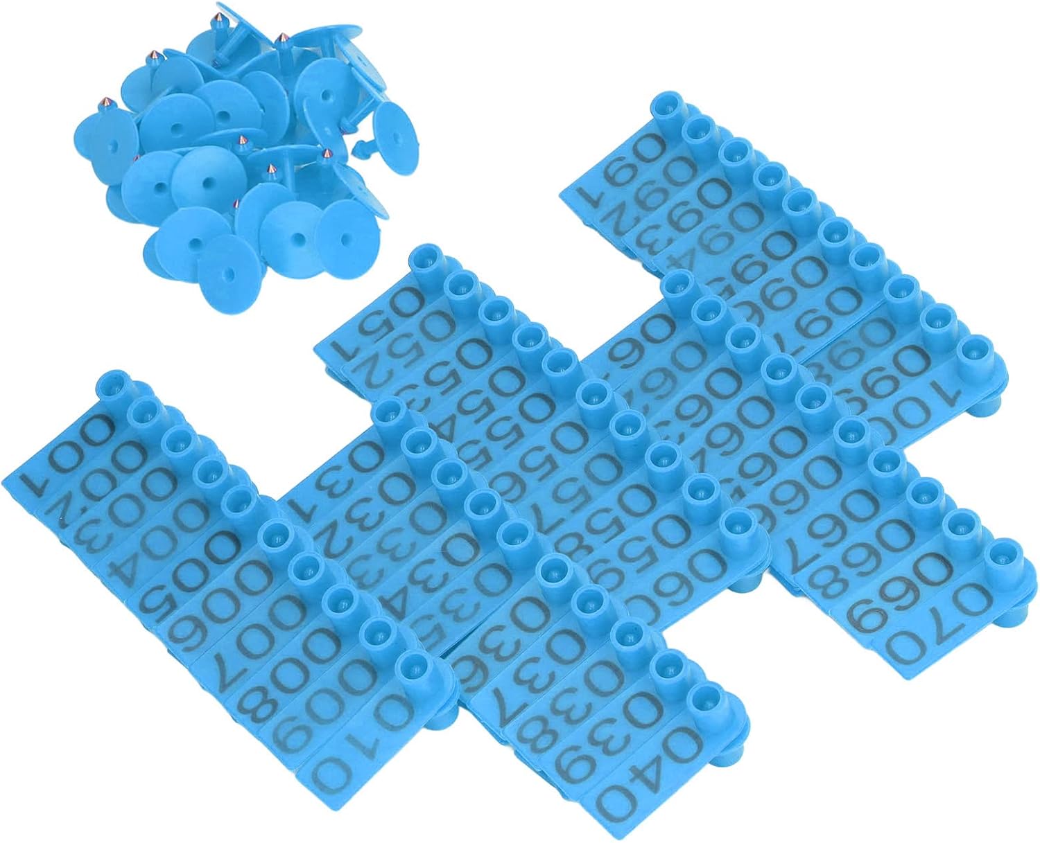 Amazon.com: Mrisata Livestock Ear Tag Numbered Cattle Ear 100 Sets ...