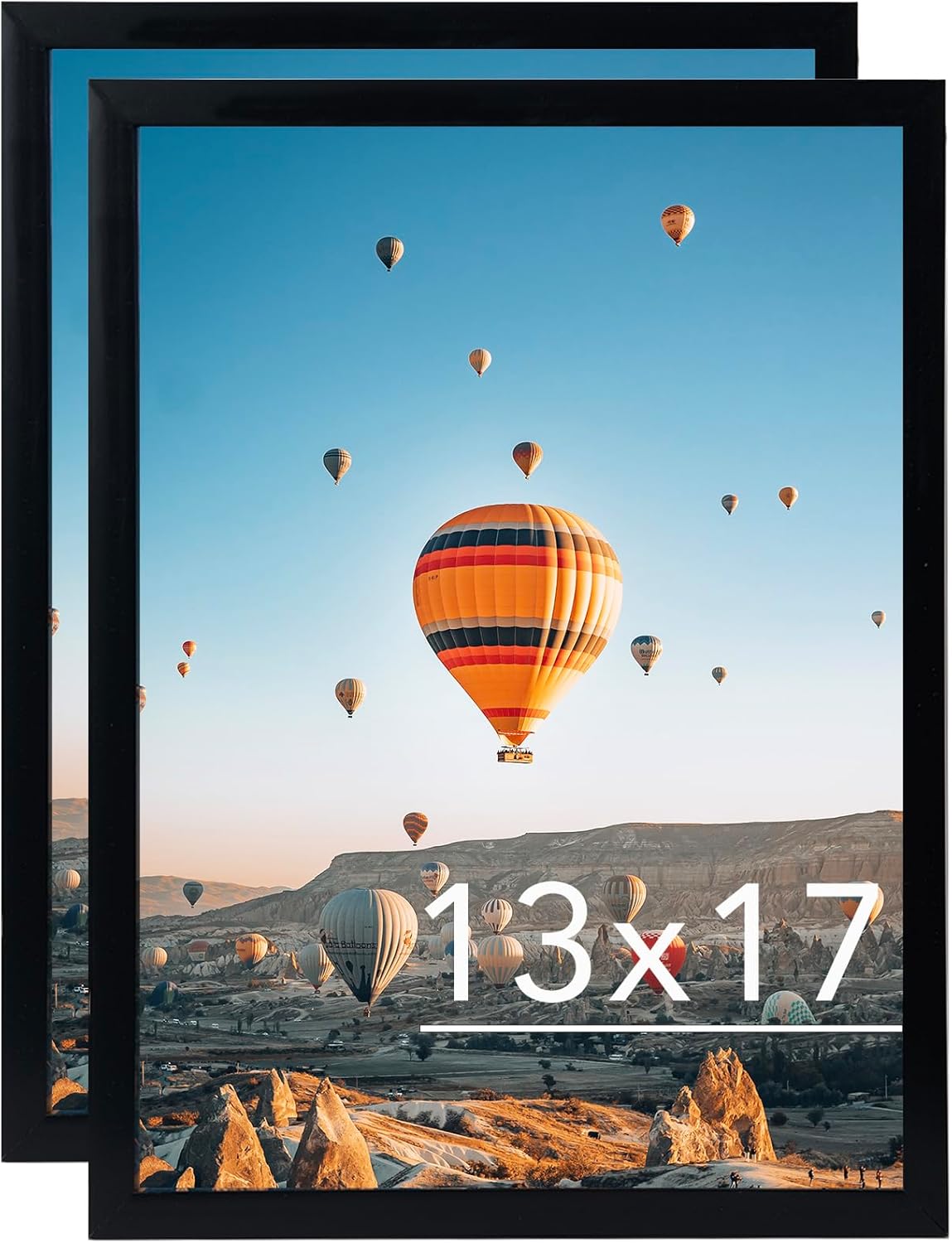 Amazon.com - JCJMY 13x17 Black Picture Frame Set of 2, Horizontal and ...