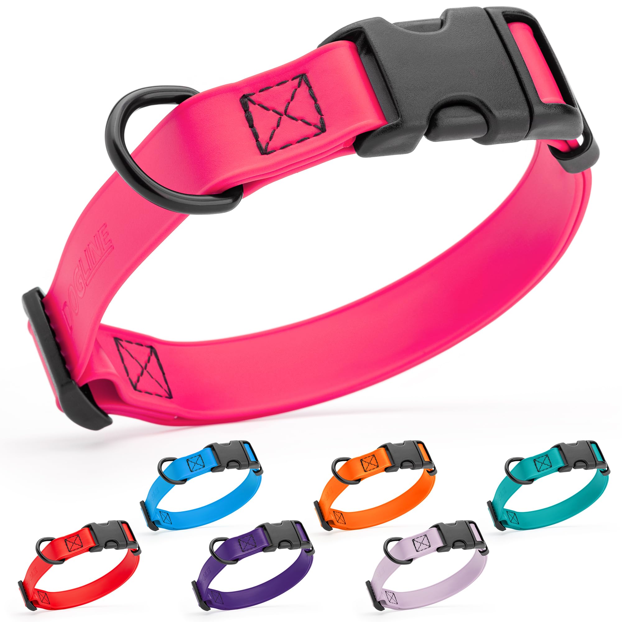 Amazon.com : Dogline Biothane Waterproof Dog Collar with Quick Release ...