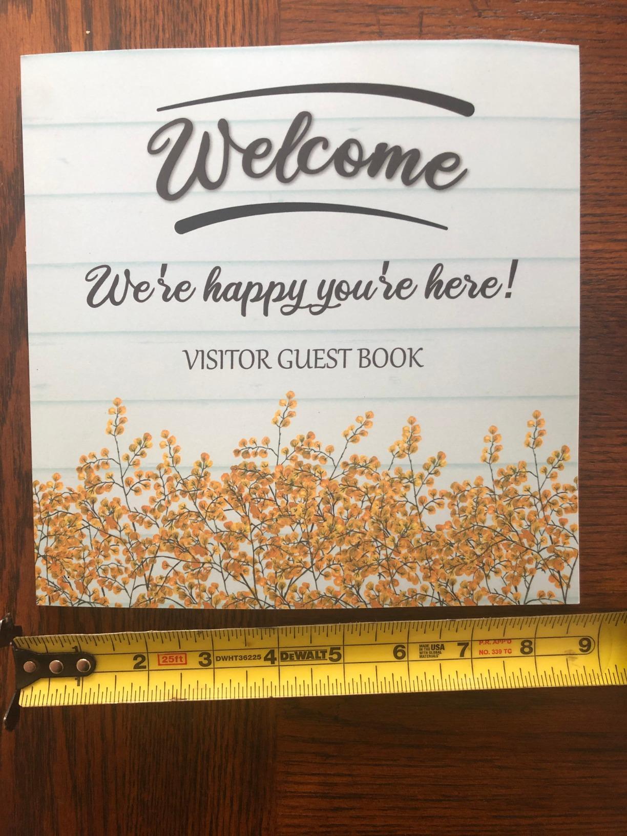 Visitor Guest Book Welcome We're Happy You're Here!: Sign In Log Book ...