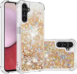 Amazon.com: QIVSTARS Compatible with Galaxy A14 5G Case, Glitter Case Bling Sparkle Liquid for ...