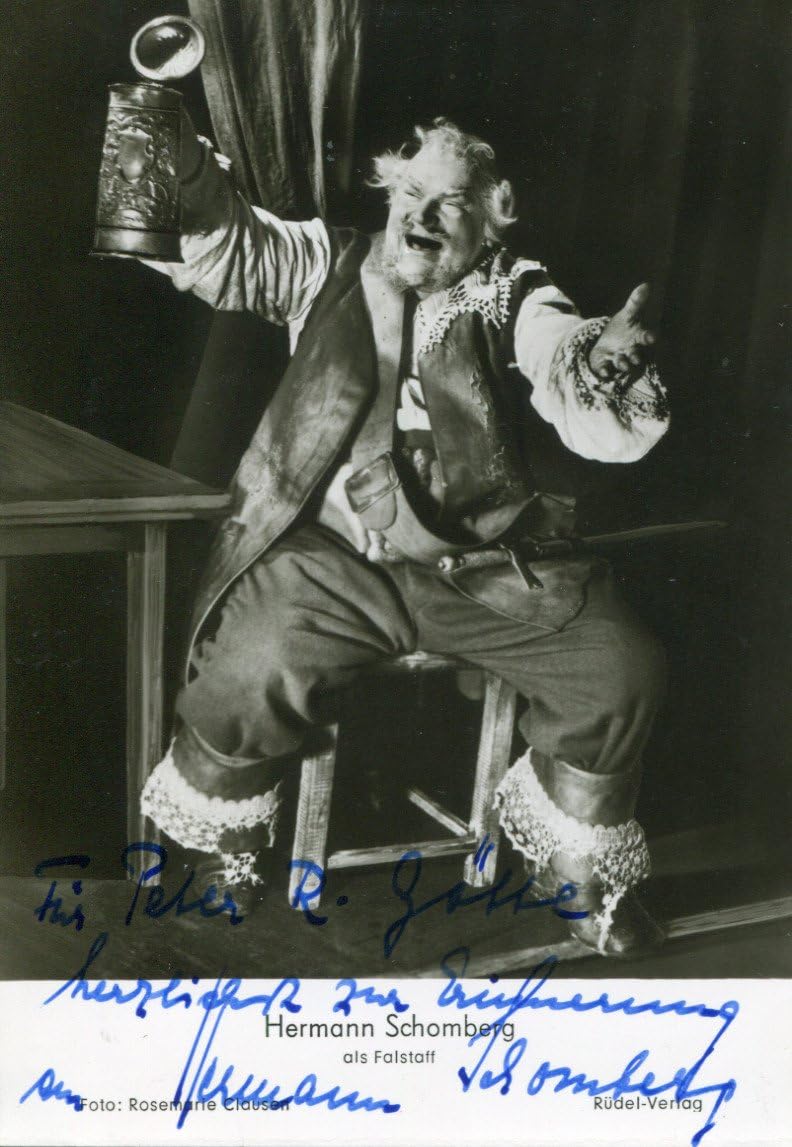 Amazon.com: Hermann Schomberg autograph, German actor, signed photo ...