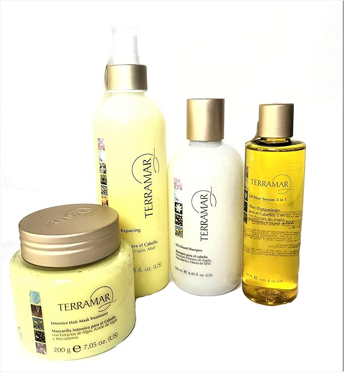 Terramar Set 4 piezas, Oleo + Shampoo + Mascarilla + S Bifasico, Sin ...
