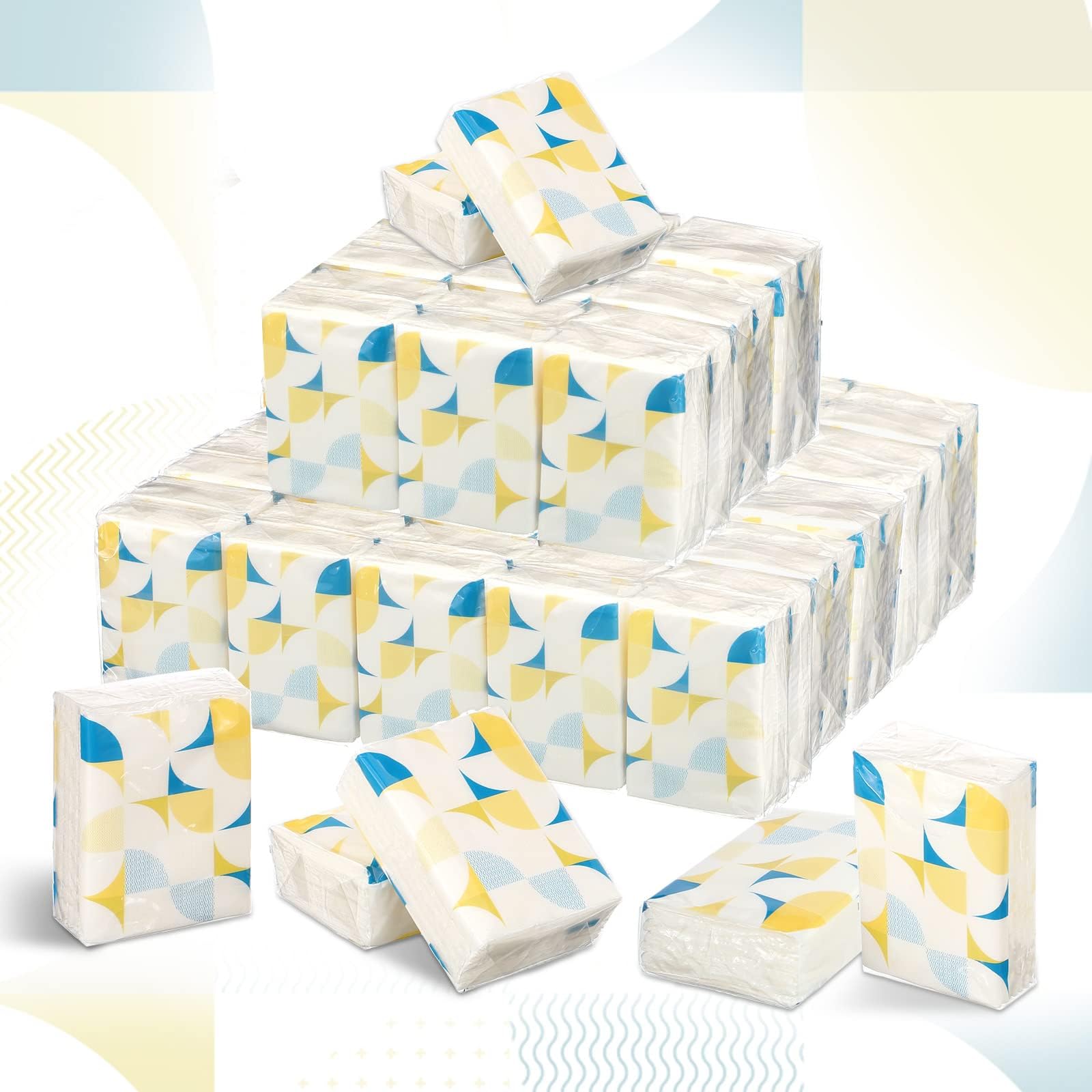 Amazon.com: Sinmoe 50 Bulk Pocket Tissues Travel Packs Travel Tissue ...