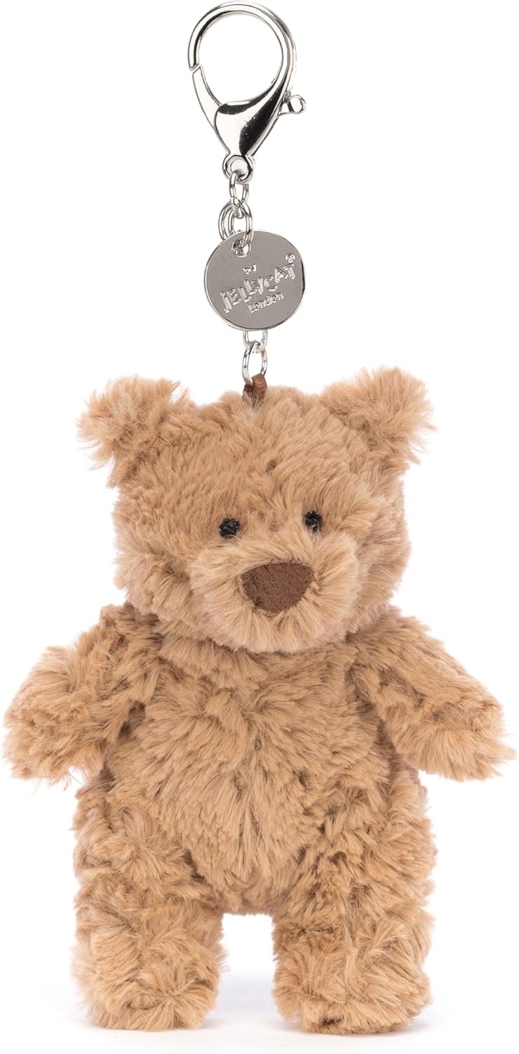 Jellycat Bartholomew Bear Bag Charm, 4.5 inches - Teddy Bear Plush ...