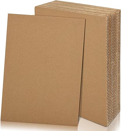 yuejuhe 20 Pack Corrugated Cardboard Sheets, Thick Cardboard Paper A3 ...