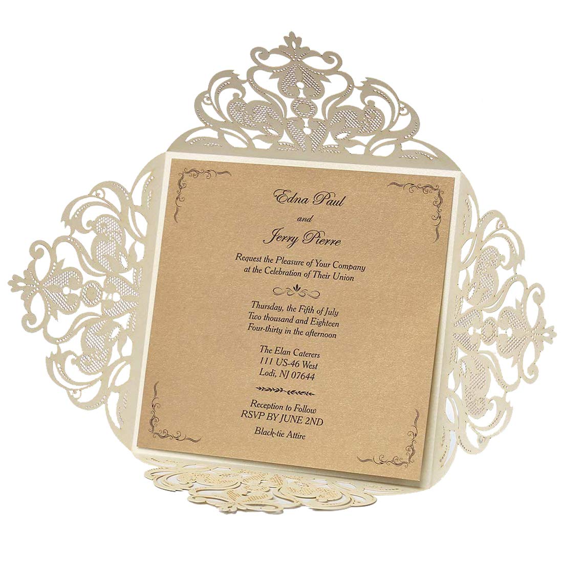 Laser Cut Wedding Invitation Pattern Card Clear Acrylic Wedding