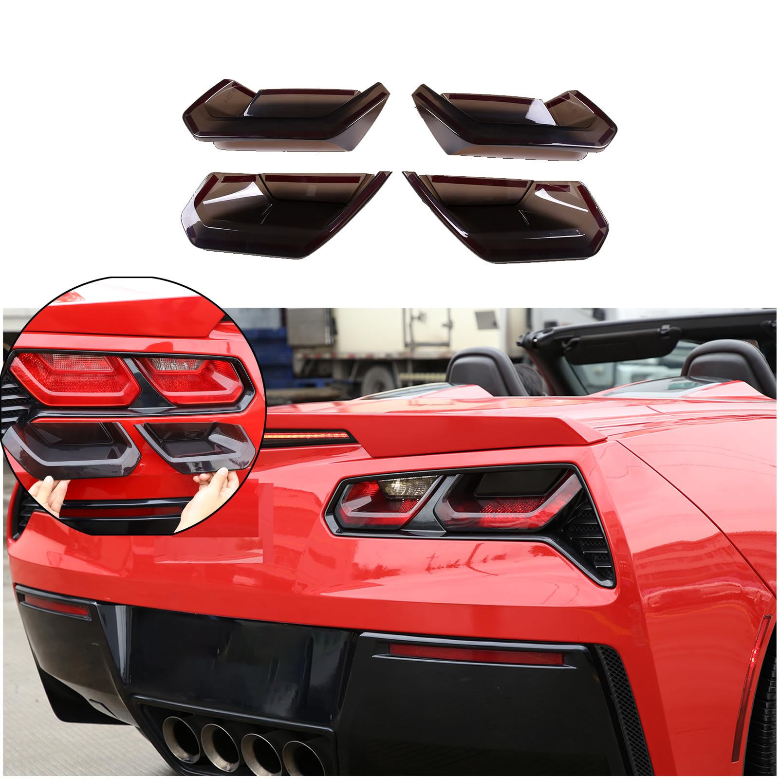 Amazon.com: Aotumcer Rear Tail Lights Lamp Cover Trim Compatible with ...