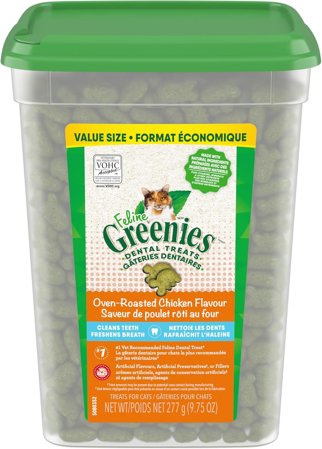 Feline Greenies Cat Treats Adult Natural Dental Care Oven-Roasted ...
