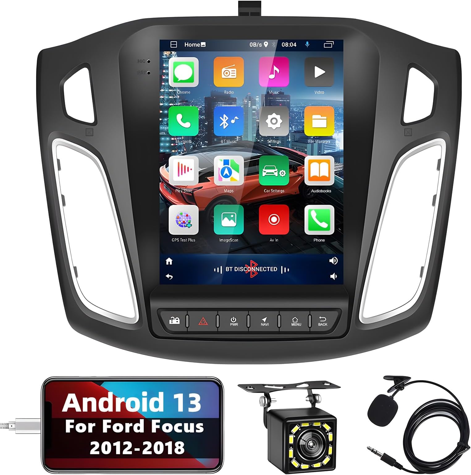 Radio estéreo de coche Android para Ford Focus 2012 2013 2014 2015 2016 ...