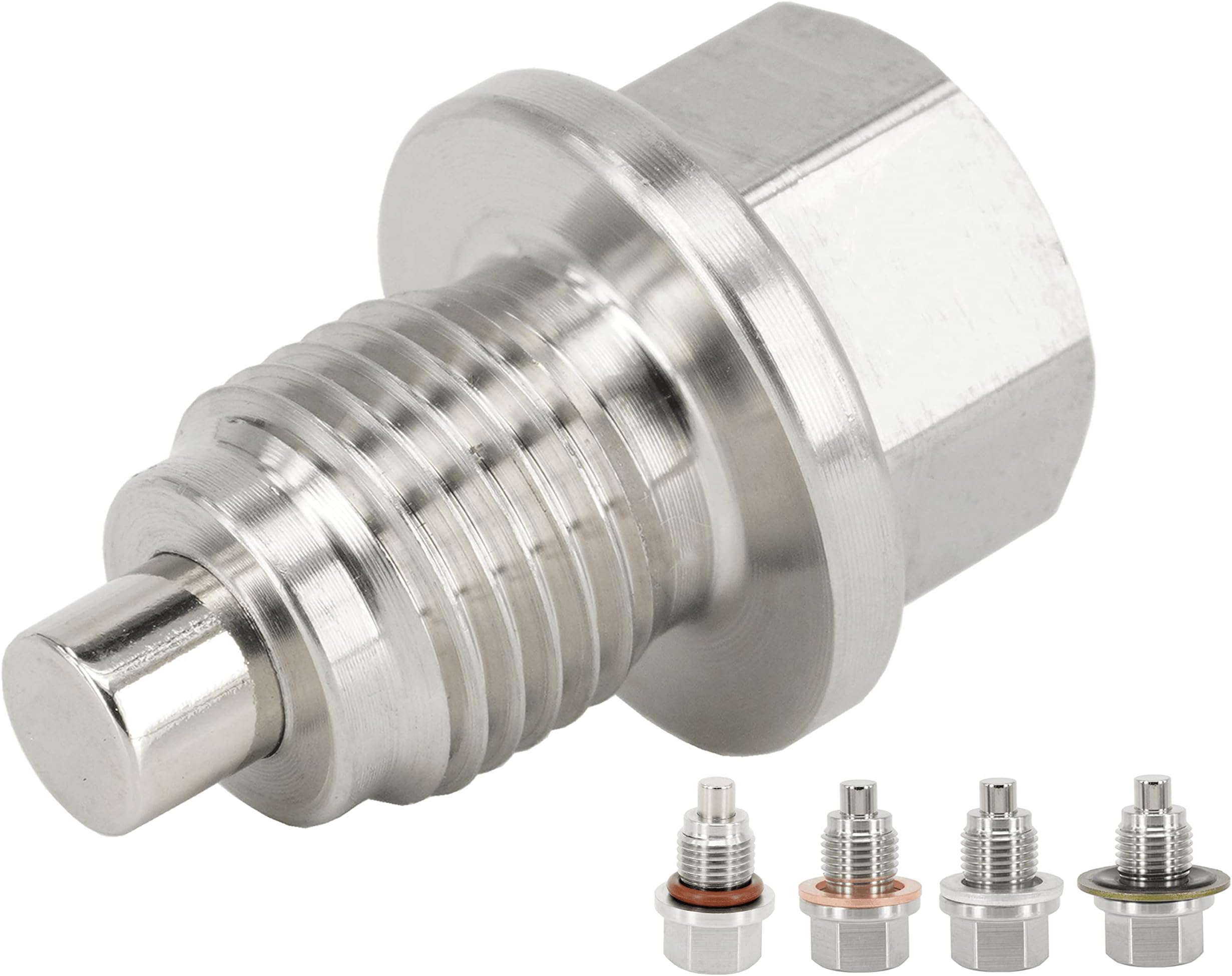 Amazon.com: Dsnaduo 1PC 1/2" x20 Stainless Steel Magnetic Engine Oil ...