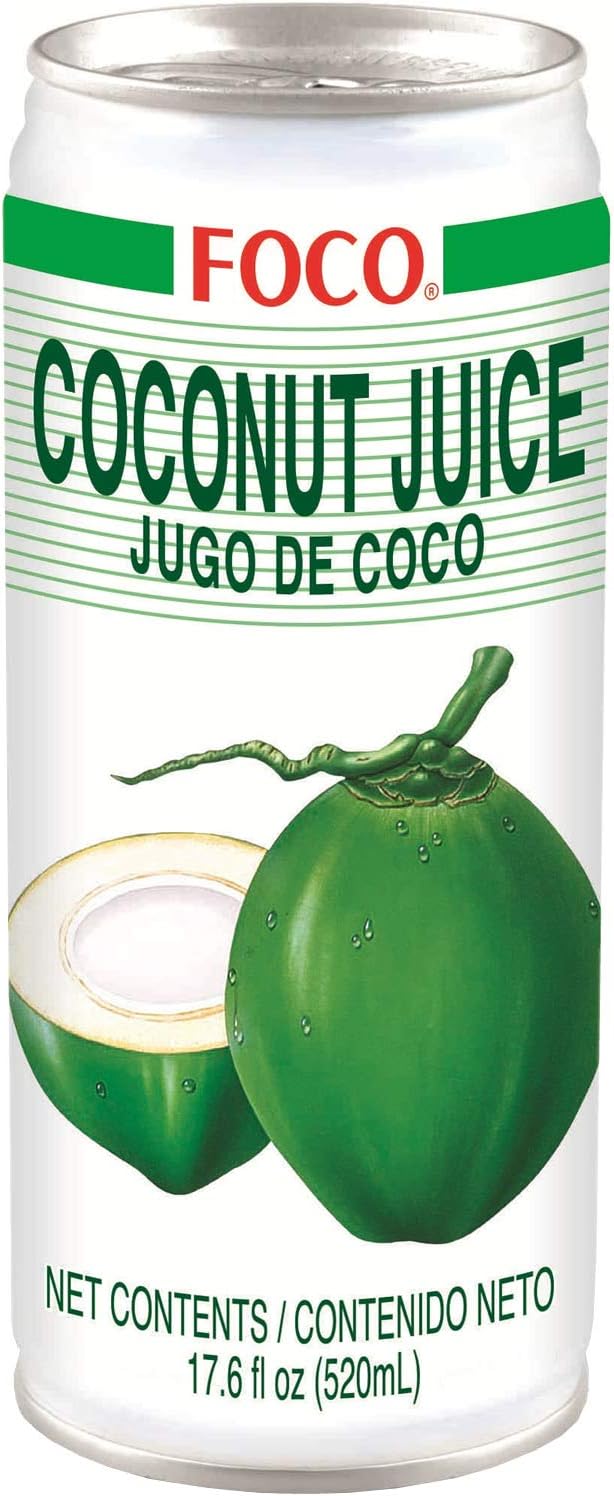 Amazon.com : FOCO Coconut Juice, 17.60 Ounce (Pack of 24) : Grocery ...