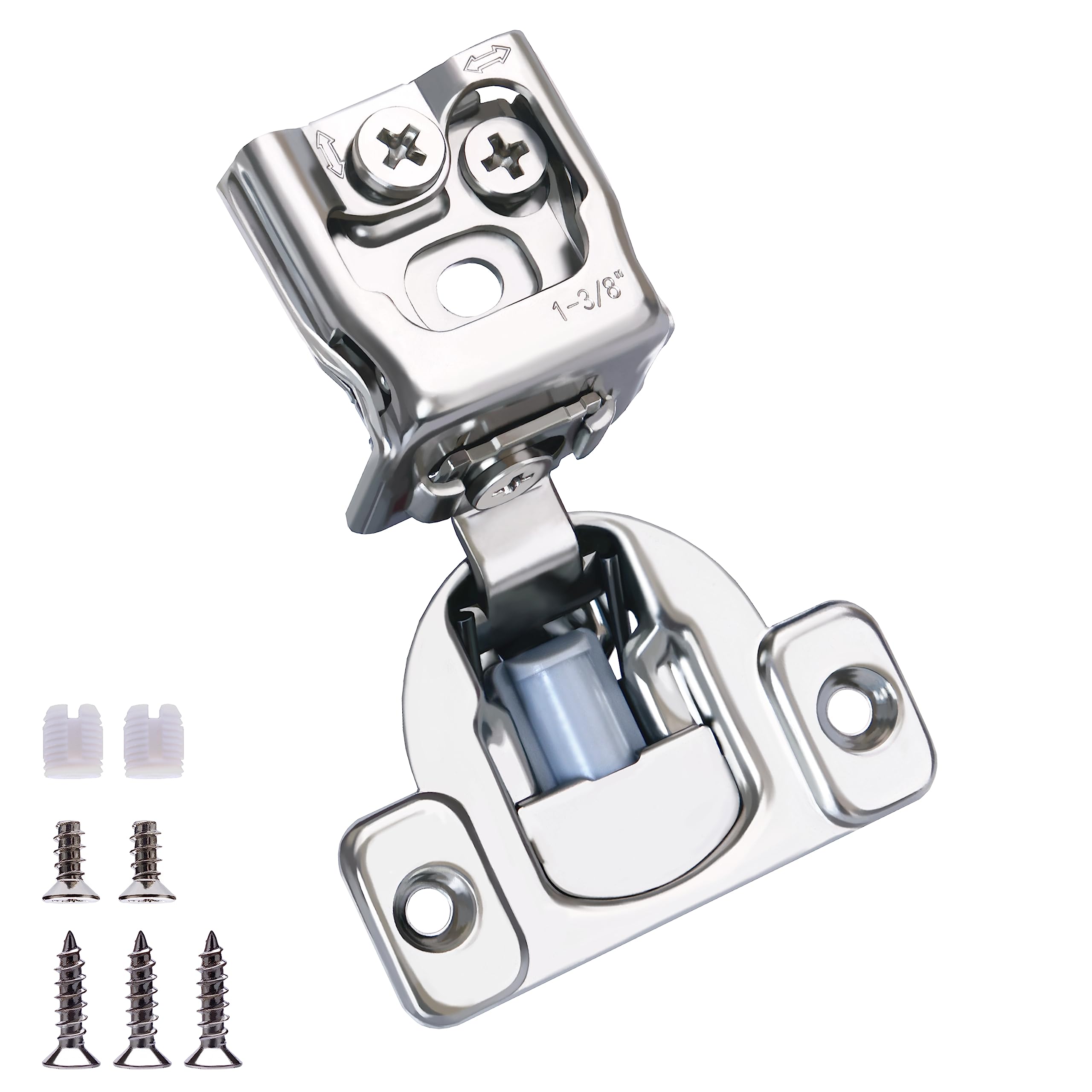Snapklik.com : Soft Close Cabinet Hinges, HTCELLE 2 Pack 1 Pair 1-3/8 ...