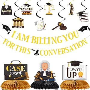 Amazon.com: Refavor Law School Graduation Decorations - 13PCS I Am ...
