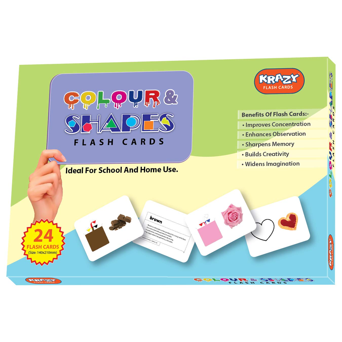 Krazy Toddler Flash Cards Colours & Shapes, Double-Sided Flash Cards ...
