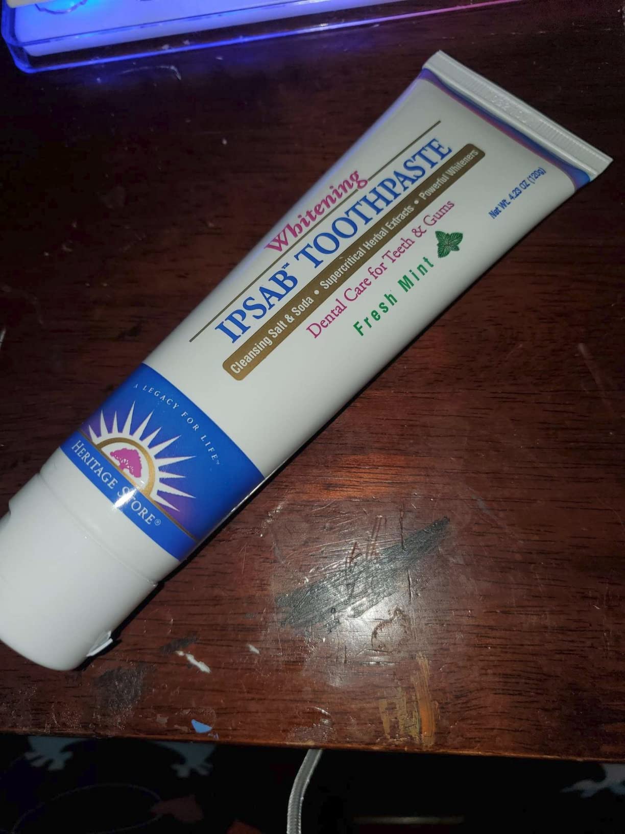 Amazon.com : HERITAGE STORE Ipsab Toothpaste, Mint (Carton) | 4.23oz ...