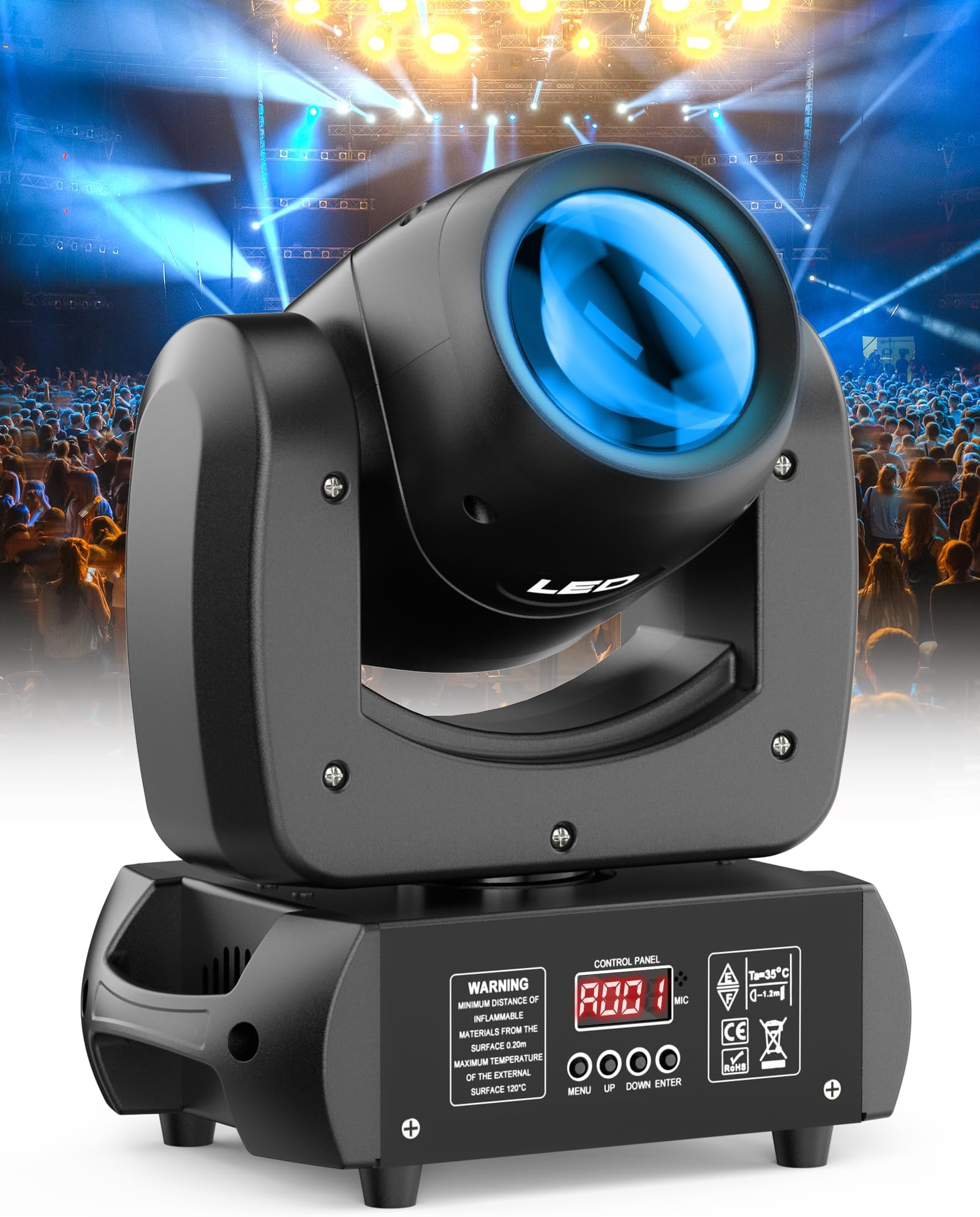 Amazon.com: U`King 100W Moving Head DJ Lights with Rotating Gobos (8 ...