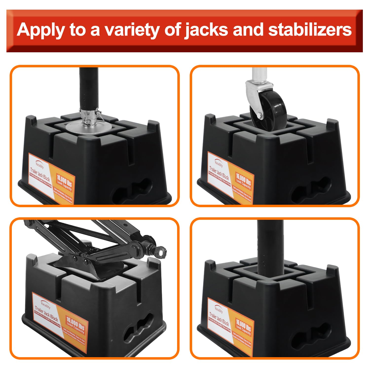 Snapklik.com : RV Trailer Jack Block, Heavy Duty Trailer RV Stabilizer ...