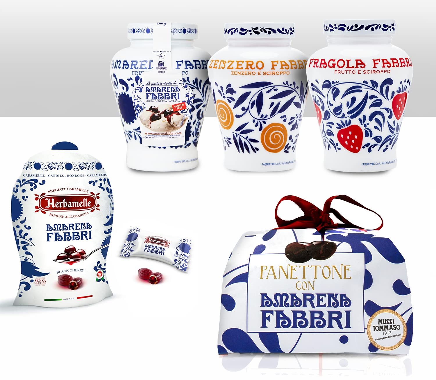 Buy FABBRI BUNDLE - Amarena Fabbri Cherries Panettone 1.1lb, 21oz ...