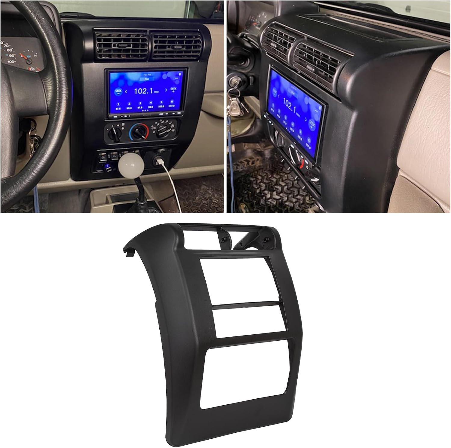 HECASA Double Din Dash Kit W/Wiring Harness Compatible with 2003-2006 ...
