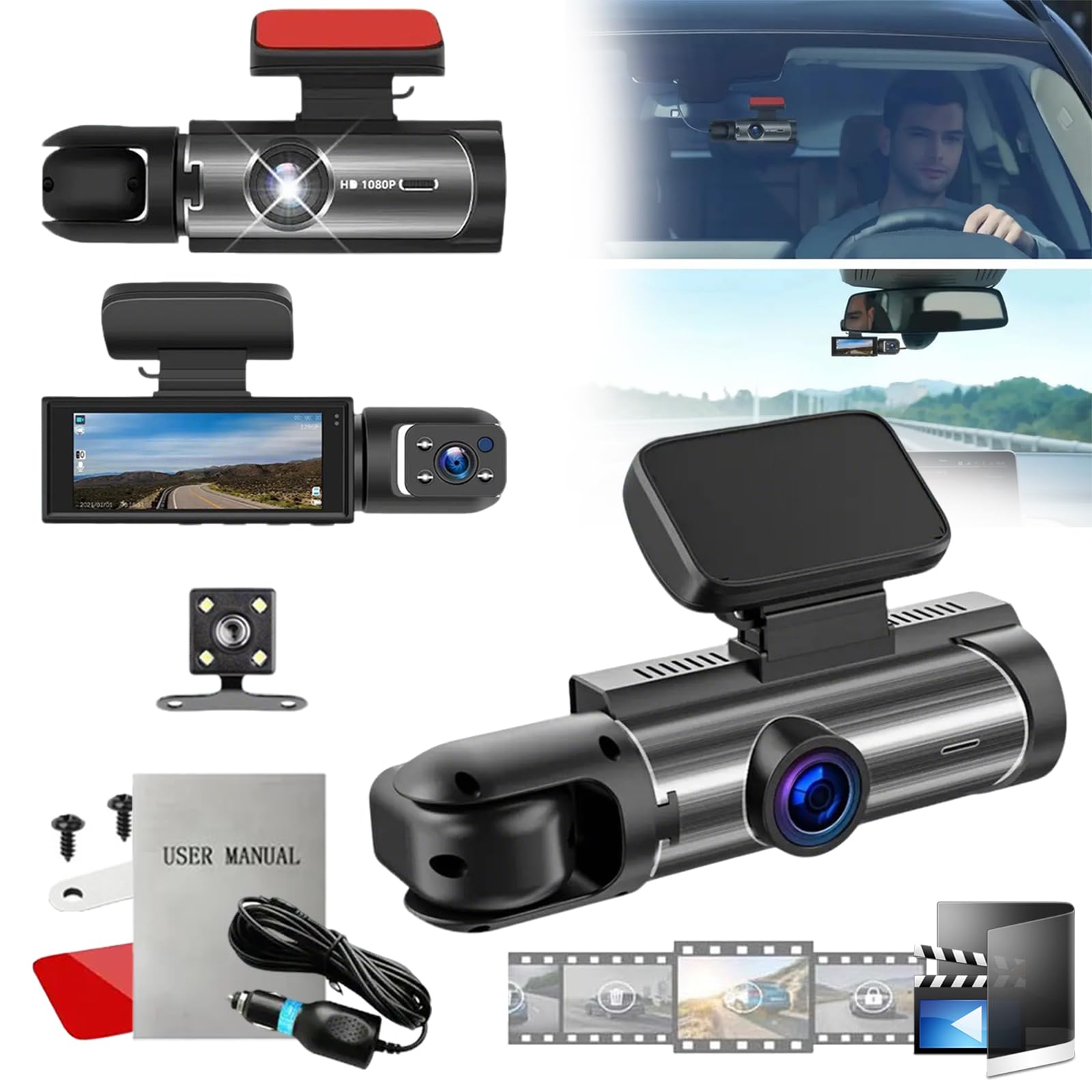 Enesy Car Dash Cam - Dashcam, Enesy Front & Rear Dash Cam, Enesy Car ...