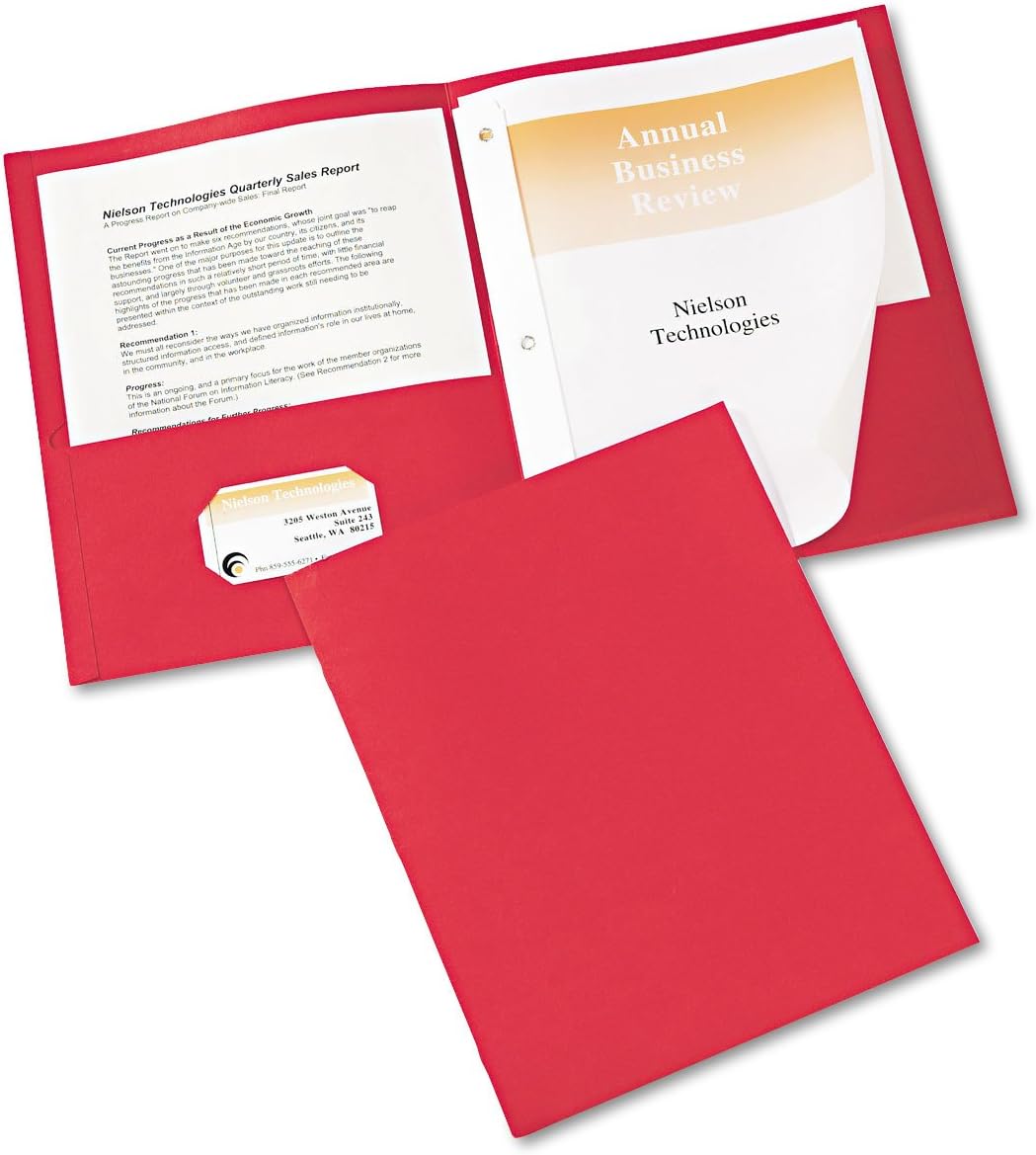 Avery Two-Pocket Report Covers with Prong Fasteners, 11 x 8.5 Inches ...