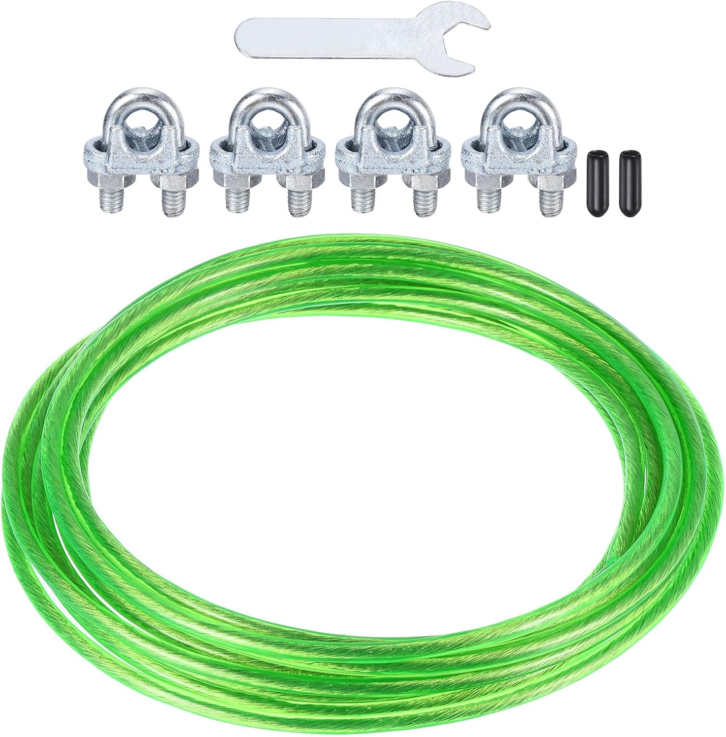 Amazon.com: PATIKIL Plastic Coated Clothesline, 1/4" x20ft Steel Core ...