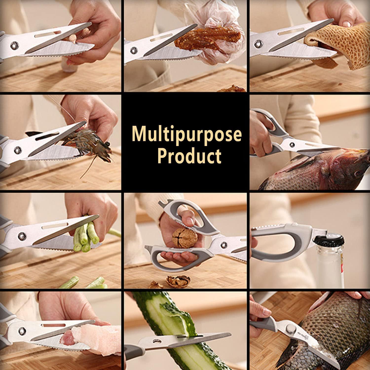 Kitchen Scissors Multipurpose Scissors for Meat, Vegetables & Herbs ...
