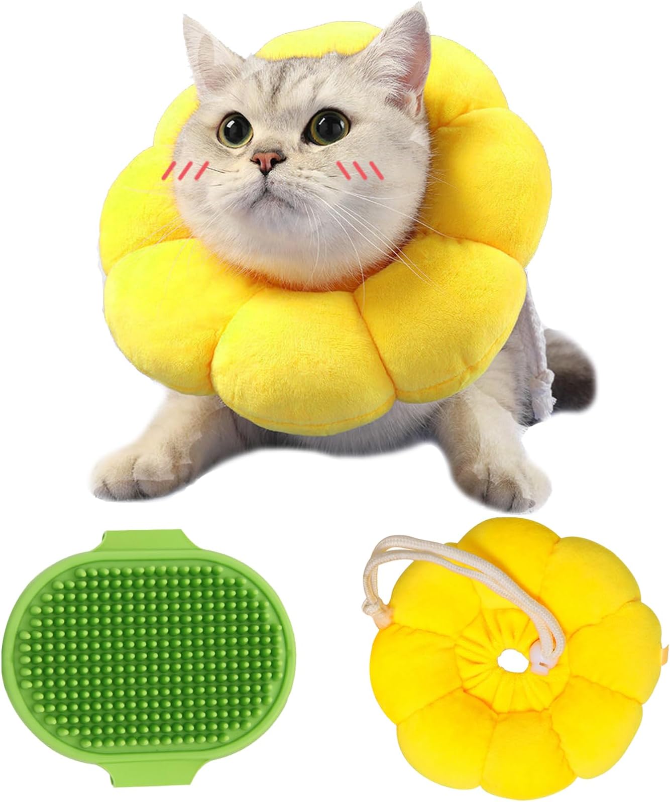 DKDDSSS 2PCS Cat Cone, Cat Recovery Collar with Adjustable Neck, Soft ...