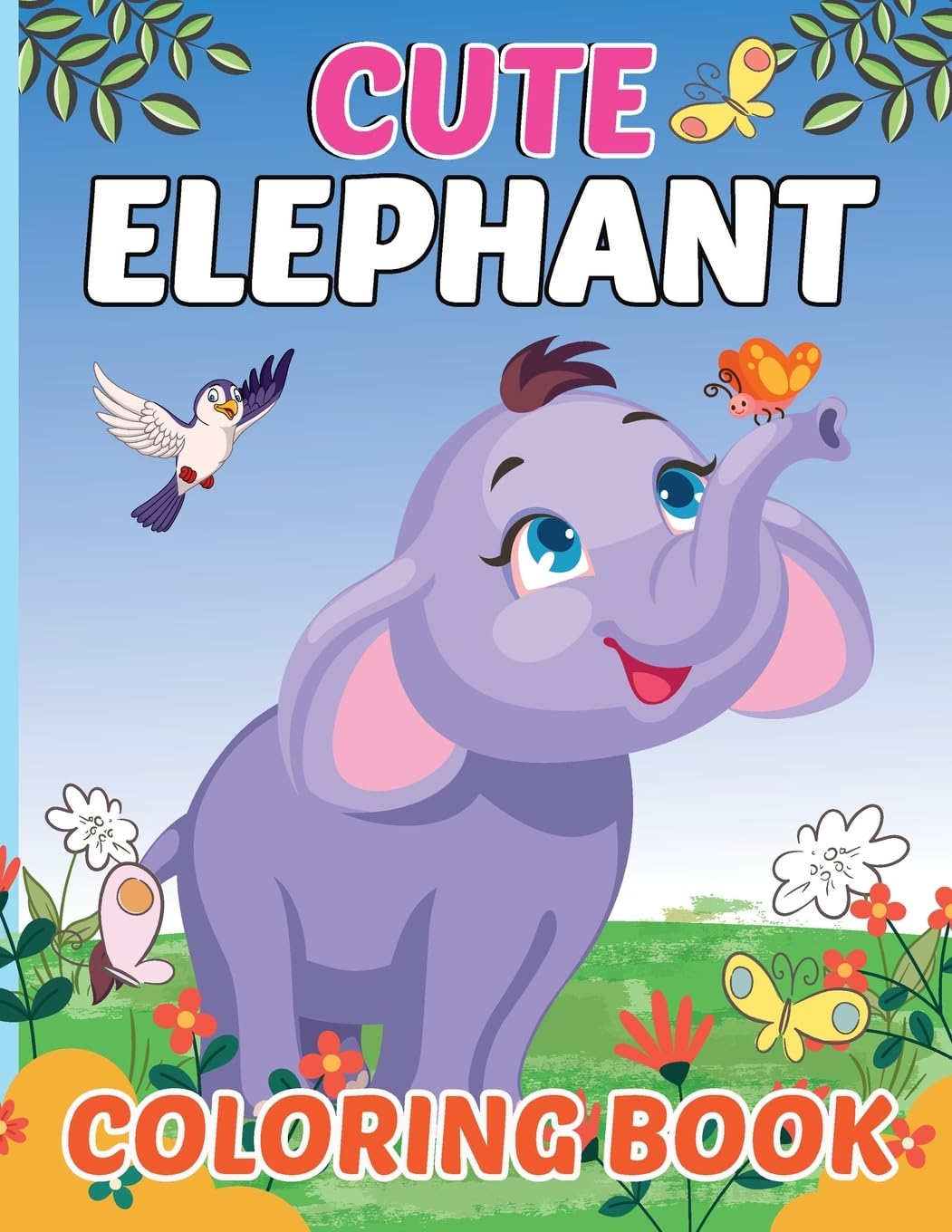 Cute Elephant Coloring Book for Kids: Bidden, Laura: 9780645907261 ...