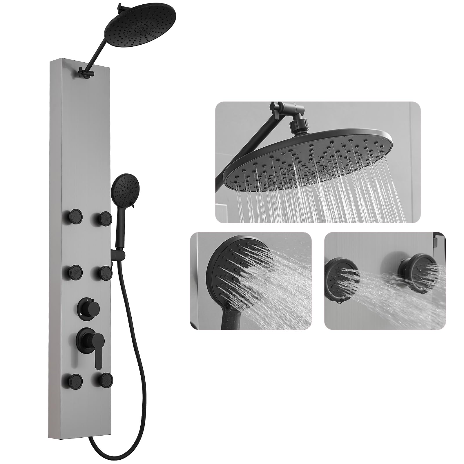 Shower Walls Panels Kit Homevacious Stainless Steel Shower Panel System ...