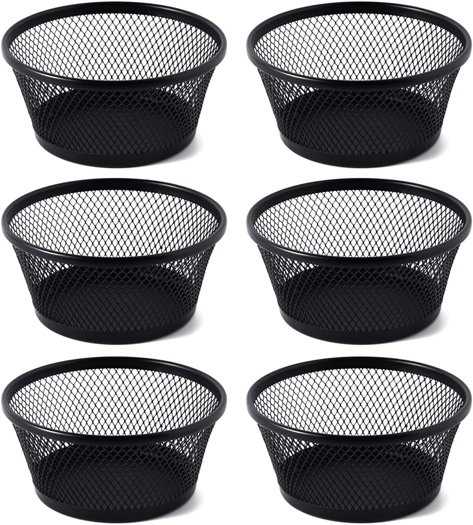 Amazon.com : SLSON 6Pack Paper Clip Holder Wire Mesh Paperclip Dish ...