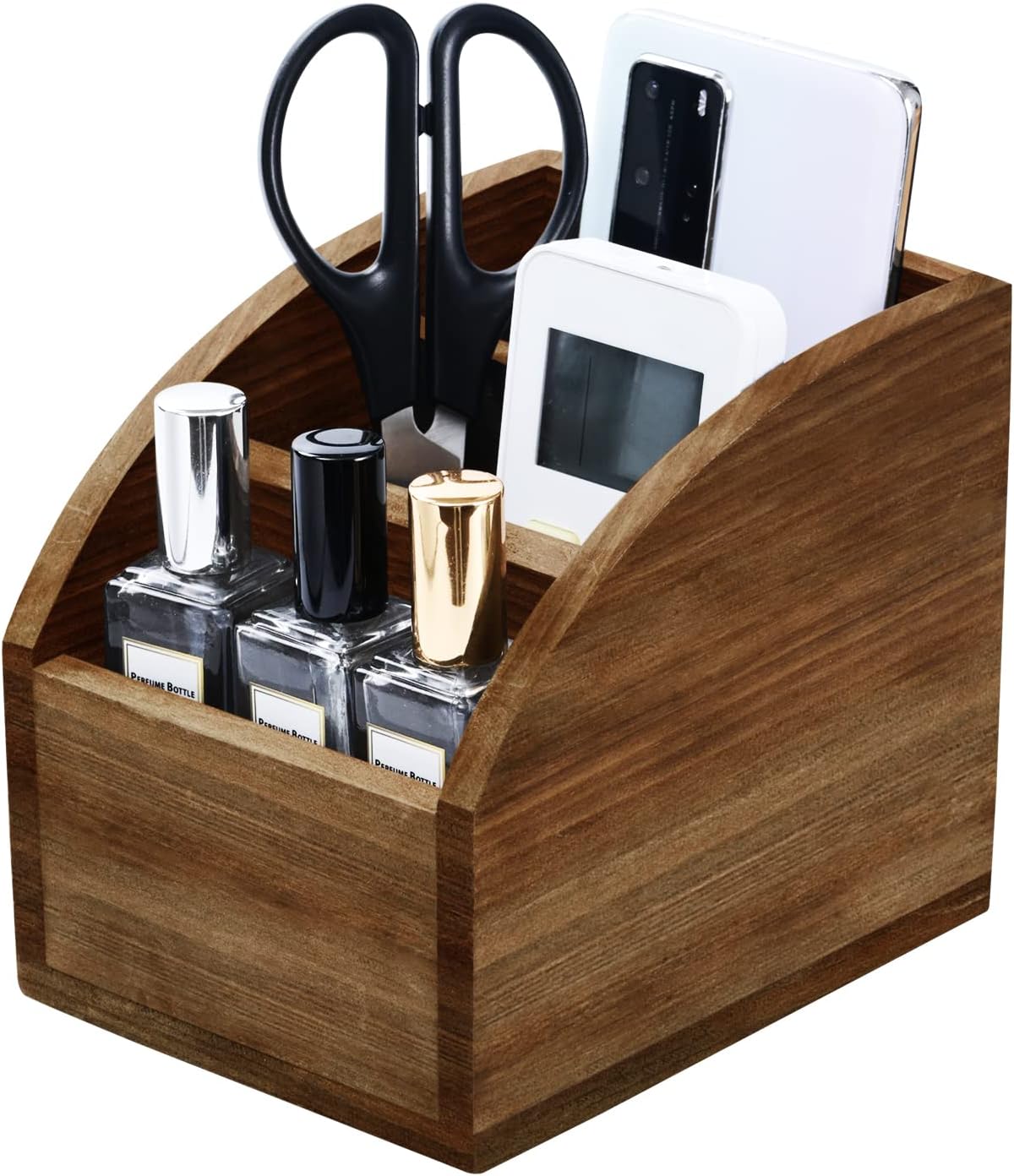 Amazon.com : WuGeShop Wood Remote Control Holder 4 Compartments, Rustic ...