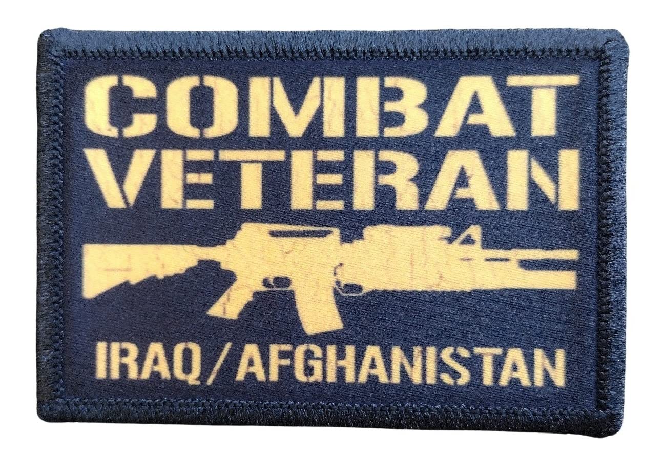 Amazon.com: Combat Veteran Iraq Afghanistan Morale Patch Removable Hook ...