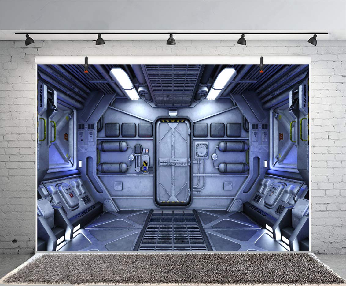 Buy Leowefowa 10x8ft Vinyl Space Station Photo Backdrop Space Capsule ...