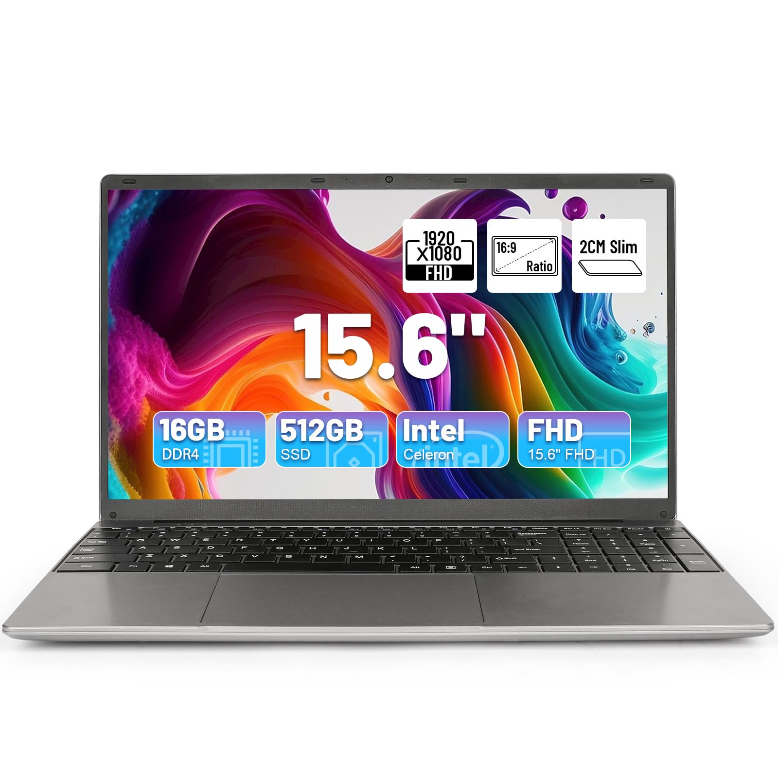 Snapklik.com : Laptop, 15.6 Inch Laptop Computer, 1080P FHD Display ...