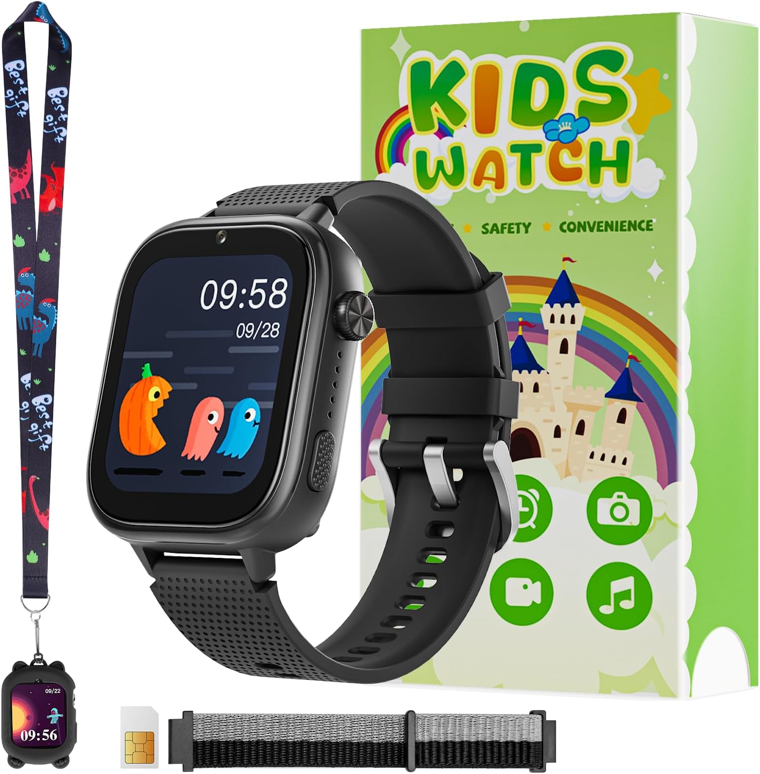 Amazon.com: OKYUK 4G Smartwatch, Kids Watch for Kids with SIM Card, 47 ...