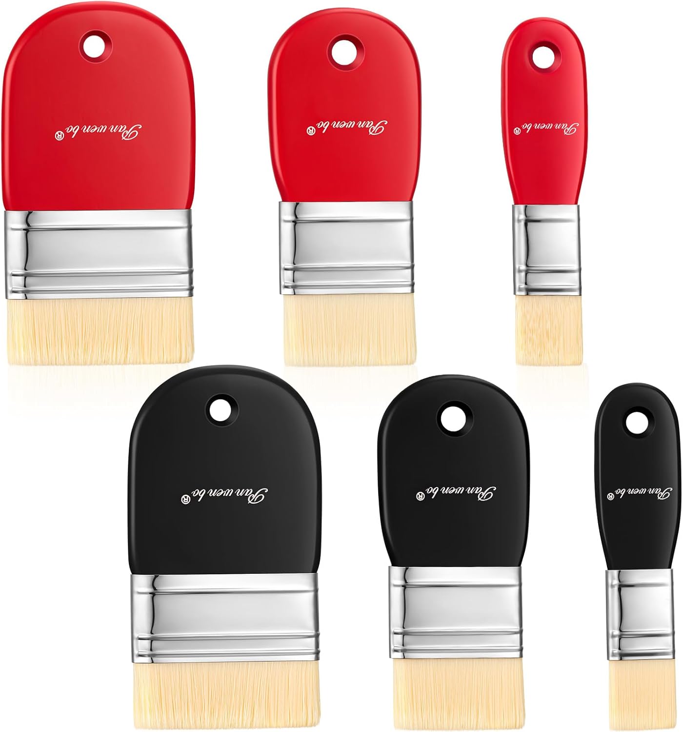 Amazon.com: MotiMind 6 Pcs Flat Paddle Paint Brush Set Scale Brush for ...