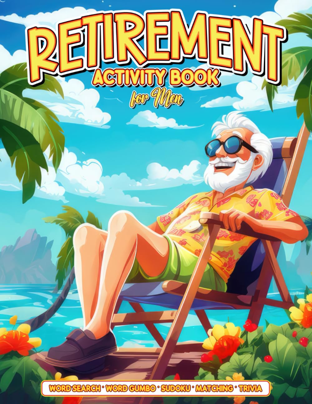Amazon.com: Retirement Activity Book for Men: Word Search, Sudoku ...