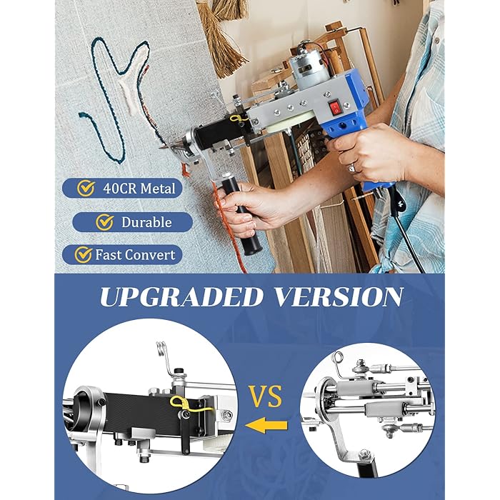 Buy Tufting Gun, Carpet Weaving Machine, 2 in 1 Cut and Loop Pile ...