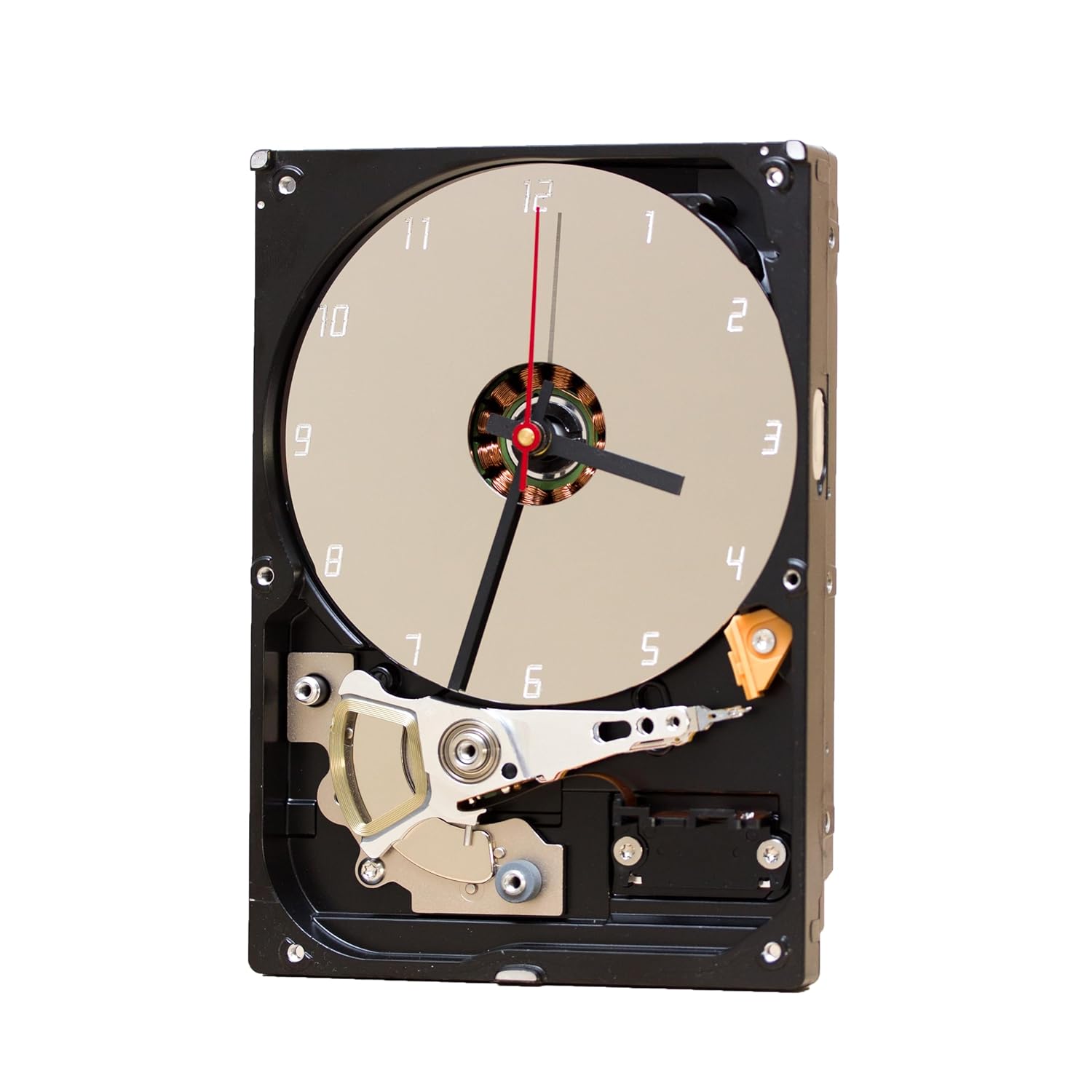 Amazon.com: Recycled HDD desk clock, unique gift, denary (decimal ...